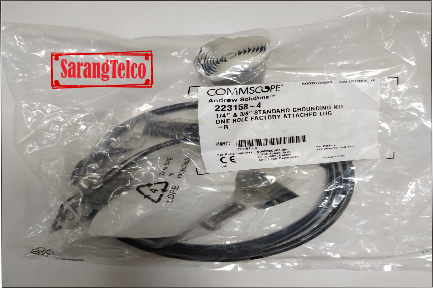 Standard Grounding Kit for 1/4 in and 3/8 in corrugated coaxial CNT